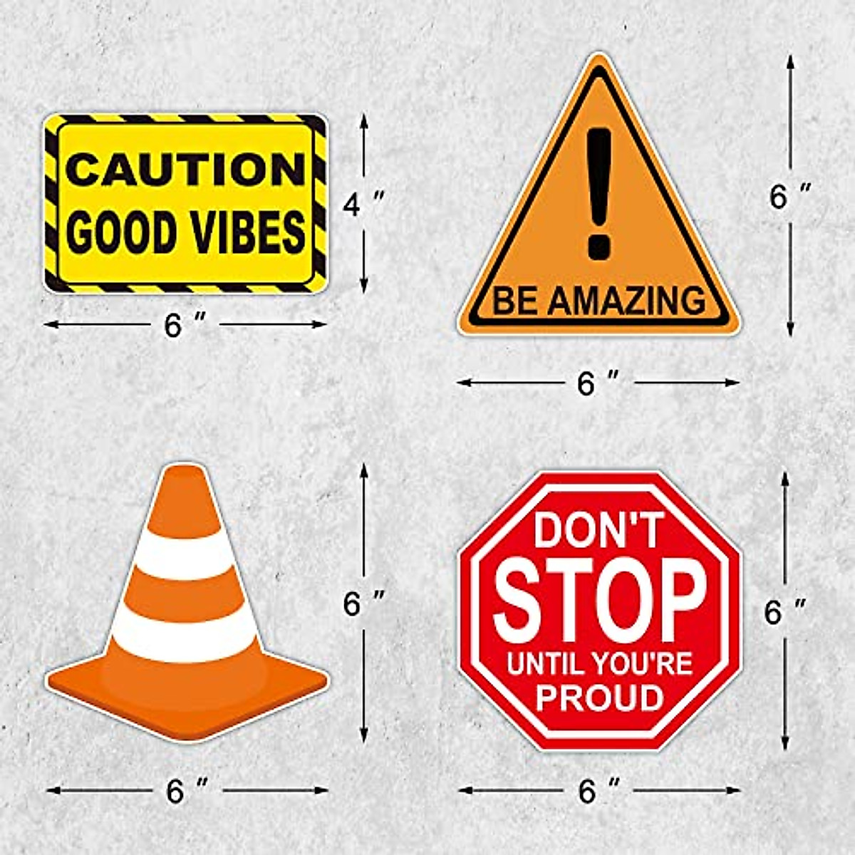 42 Pcs Construction Bulletin Board Set Under Construction Positive Sayings Accents Cutouts Signs for Classroom Learning Zone Kid's Room Decor