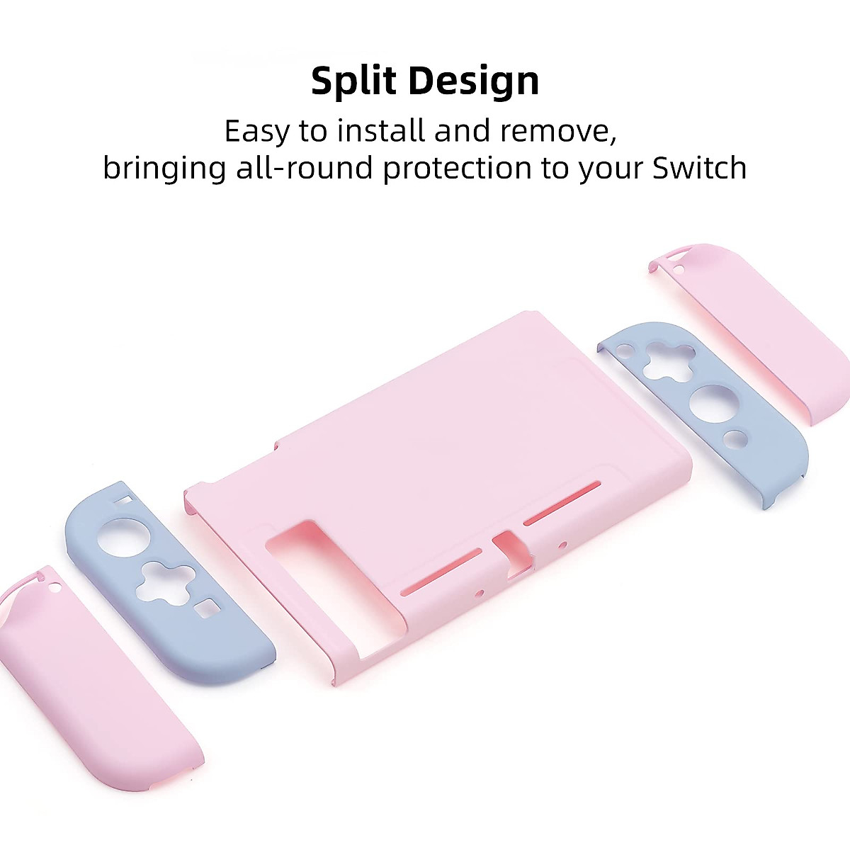 GeekShare Protective Case Slim Cover Case for Switch - Shock-Absorption and Anti-Scratch (Pink & Purple)