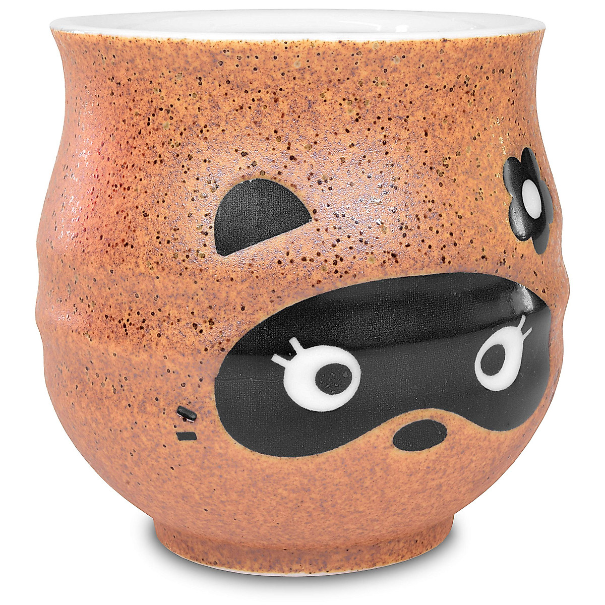 Mino Ware Traditional Japanese Yunomi Tea Cups, Boy & Girl Tanuki Japanese Racoon Dog Design for Green Tea, Matcha Tea