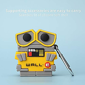 hnspice Case for AirPod 2/1, 3D Cute Cartoons Wall·E Skin Design， for Girls Kids Teens AirPod (Wall·E)