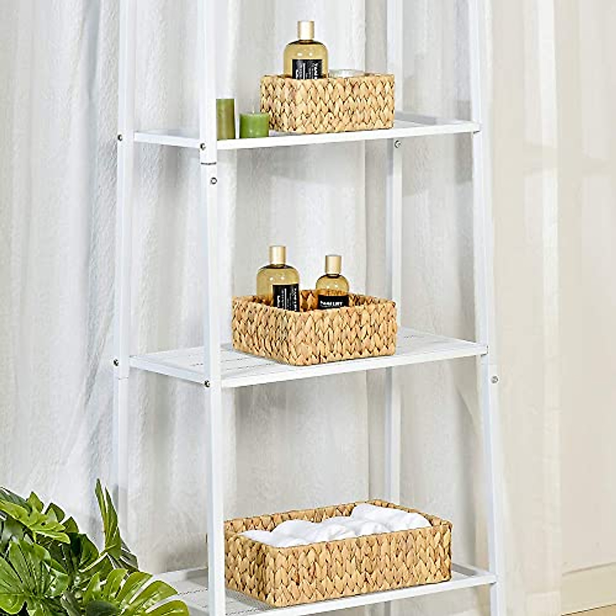 FairyHaus Natural Cedar Wooden Coat Hangers 18Pack & Wicker Baskets for Organizing 3Pack