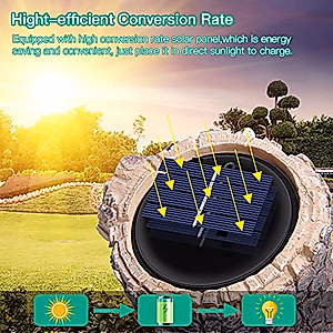 GreatPro 2PCS Outdoor Solar Lights , Stump Lamp Solar Powered/Waterproof/Outdoor Lantern for Garden/Yard/Patio/Pathway/Lawn/Festival Decor, Flickering Flame Light Chistmas, 2 Pack