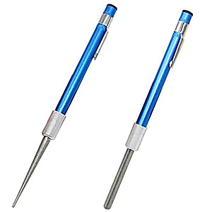 Portable Knife Sharpener, 3 in 1 Pocket Knife Diamond Pen-shaped Sharpener Multifunctional Saw Hook Flat Edge Outdoor Kitchen Knife Sharpener Mini Sharpening Steel Rod Cutter Pen-File By discoGoods