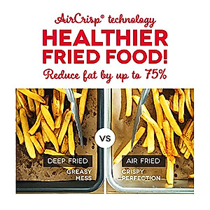 DASH Deluxe Electric Air Fryer + Oven Cooker with Temperature Control, Non-stick Fry Basket, Recipe Guide + Auto Shut Off Feature, 1700-Watt, 6 Quart - Aqua