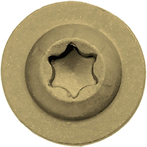 #8 x 1-1/4" Bronze Star Exterior Coated Modified Truss Head Cabinet Wood Screw Torx/Star Drive Head (1 POUND - ~183 Screws) - Multipurpose Exterior Coated Torx/Star Drive Wood Screws