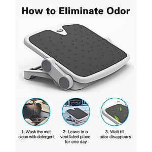 AboveTEK Ergonomic Footrest with 2 Adjustable Height Positions, 30 Degree Tilt Angle, Under Desk Foot Rest for Home & Office Desk Accessories, Non-Skid Feet for Stability, Gifts for Mom Wife Children