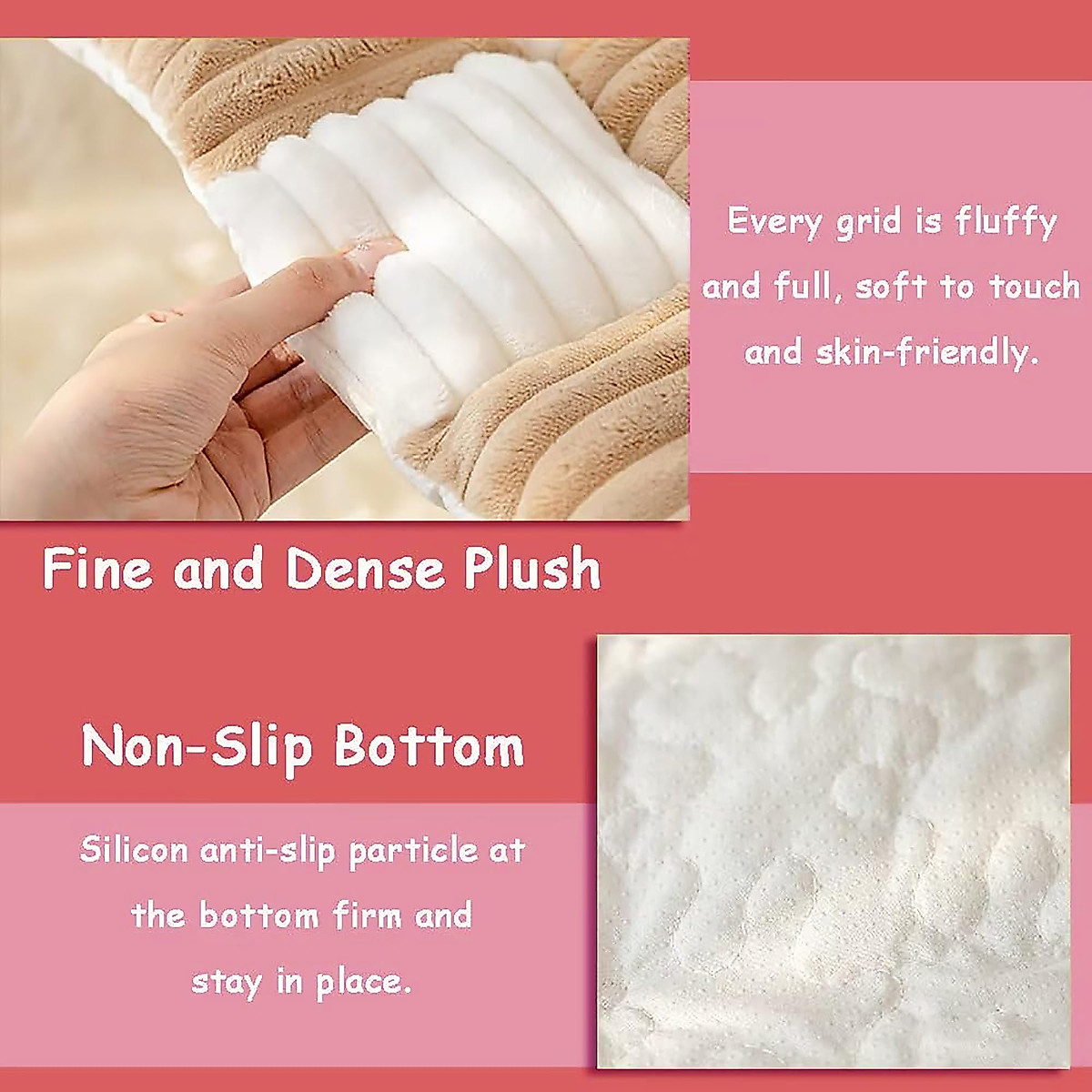 Funnyfuzzy Cream-Coloured Large Plaid Square Pet Mat Bed Couch Cover, Funny Fuzzy Couch Cover, Dog Blankets For Large Dogs, Waterproof Blanket Dog Bed Cover Pet Blanket, For Most Cats Dogs,Pets ( Colo