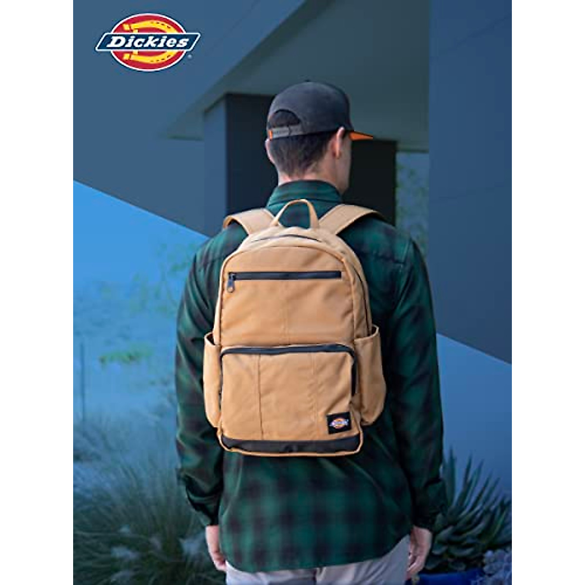 Dickies Journeyman Extra Large Capacity Backpack Classic Logo Water Resistant Casual Daypack for Travel Fits 15.6 Inch Notebook (Brown Duck)