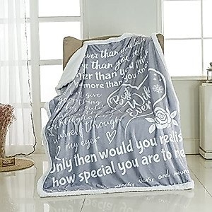 Wife Happy Anniversary Blanket Gifts - Luxurious Throw Blankets with Loving Messages for Birthday Gift for Her | Snuggly Soft Wife Blanket from Husband for Valentine's Day Wife Gifts | 50" X 60"