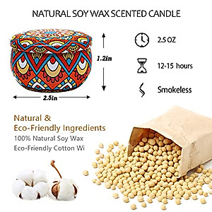 Henaler Candles Gifts for Women, 12 Pack 180H Long Lasting Scented Candles 2.5 oz Soy Wax Portable Travel & Home Tin Jar Candles with Essential Oils for Bath, Stress Relief, Yoga