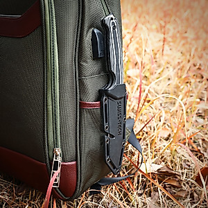 Swiss+Tech 4-1/2" Fixed Blade Knife, Full Tang Knife, Durable Blade&Sheath, Perfect for Camping, Outdoor and Bush Craft