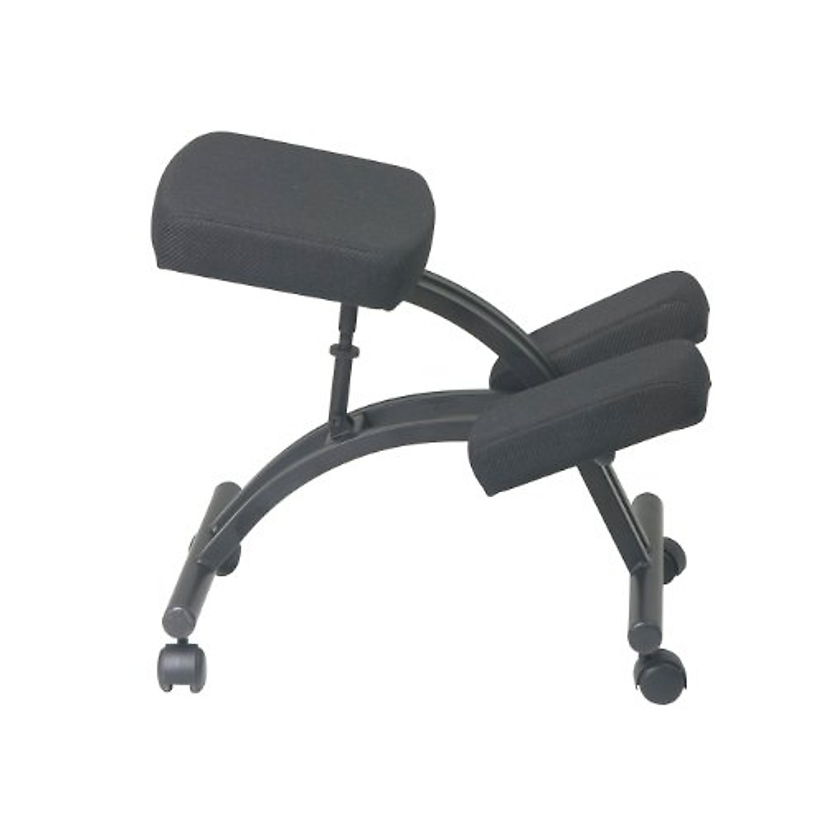 Office Star Ergonomically Designed Knee Chair with Casters, Memory Foam and Black Metal Base Black, 200 lbs (KCM1420)