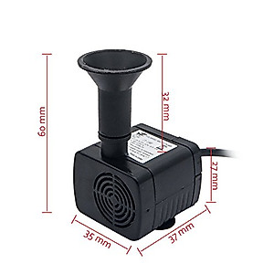 MASO 7V 1.4W 180L/H Solar Panel Powered Water Feature Pump Garden Pool Pond Aquarium Fountain Brushless for Bird Bath Pond Pull Garden - Power Pump：JT-180（CE/ROHS/IP68） DC7V，140MA