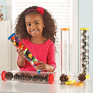 Learning Resources Primary Science Sensory Tubes - Set of 4 Tubes, Ages 2+ Science Toys for Kids, STEM Toys, Fine Motor and Sensory Toys