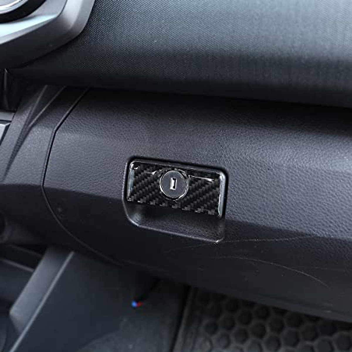 Fit for Toyota Tacoma 2016 2017 2018 2019 2020 2021 Real Carbon Fiber Car Sundries Storage Box Switch Panel Cover Decorative Sticker Protection Car Interior Accessories 1 PCS