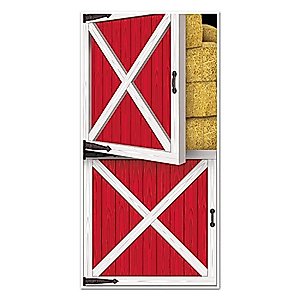 Beistle 54663 Barn Door Cover, 30-Inch by 5-Feet, Multicolor