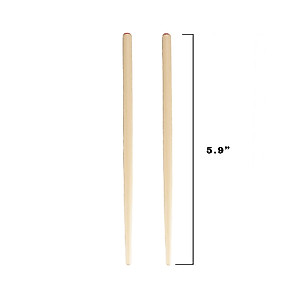 BambooMN Premium 5.9" - Mini Bamboo Chopsticks, Pocket Sized, Smaller Sized for Training, and Travel - 6 Pairs