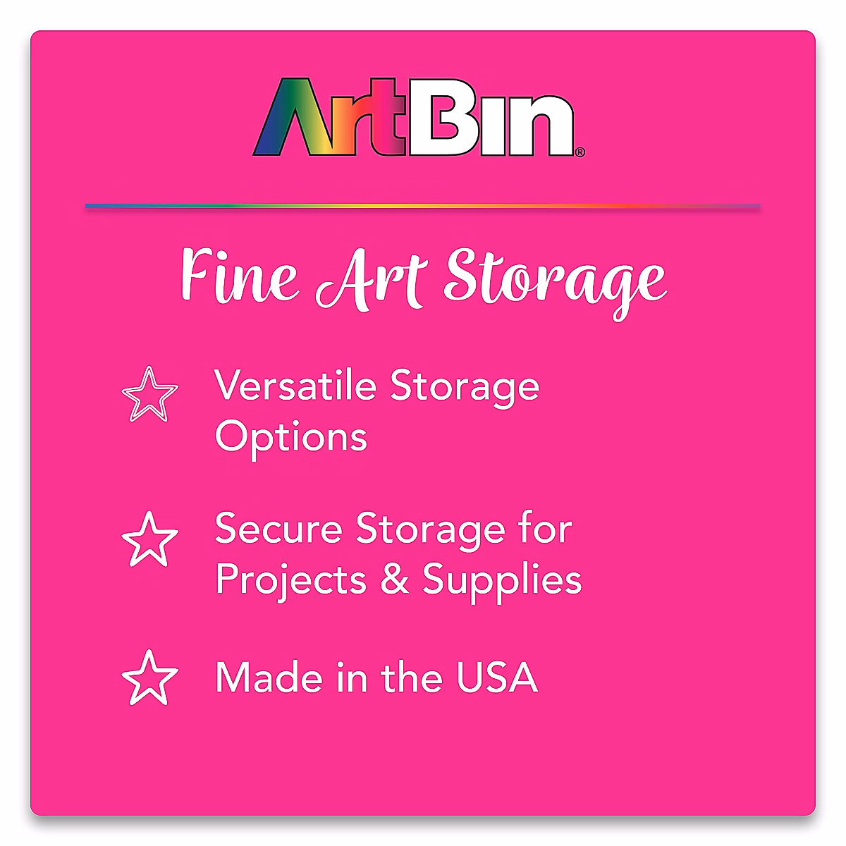 ArtBin 6906AG Slim Line 6 Compartment 2-Pack, 4" x 4" Art & Craft Organizer Boxes, Set of [2] Plastic Storage Cases, Clear