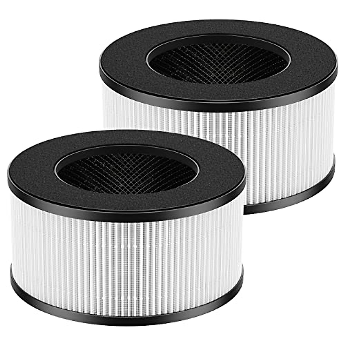 BS-01 True HEPA H13 Filter Replacement Compatible with Slevoo BS-01 Air Purifier, True H13 HEPA Filter for Slevoo Air Purifier with 3-in-1 BS01 Filtration System, 2 Pack