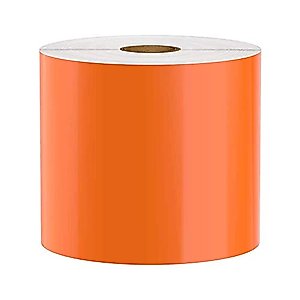 Premium Vinyl Label Tape for DuraLabel, LabelTac, VnM SignMaker, SafetyPro, Viscom and Others, Orange, 4" x 150'