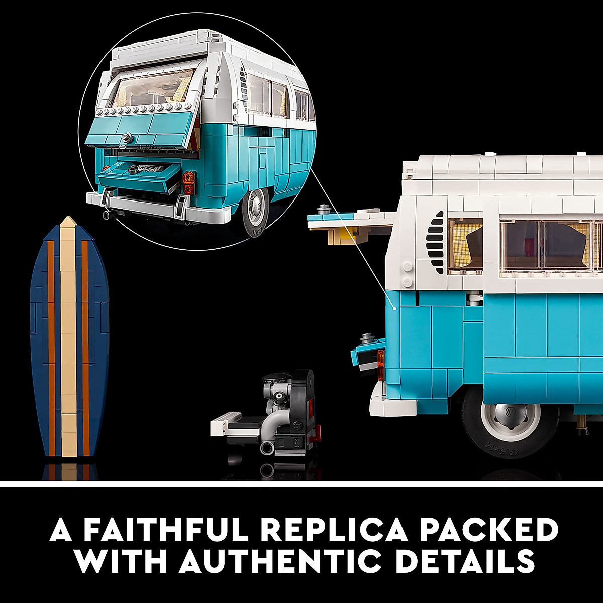 LEGO Volkswagen T2 Camper Van 10279 Building Kit; Build a Displayable Model Version of The Classic Camper Van (2,207 Pieces)