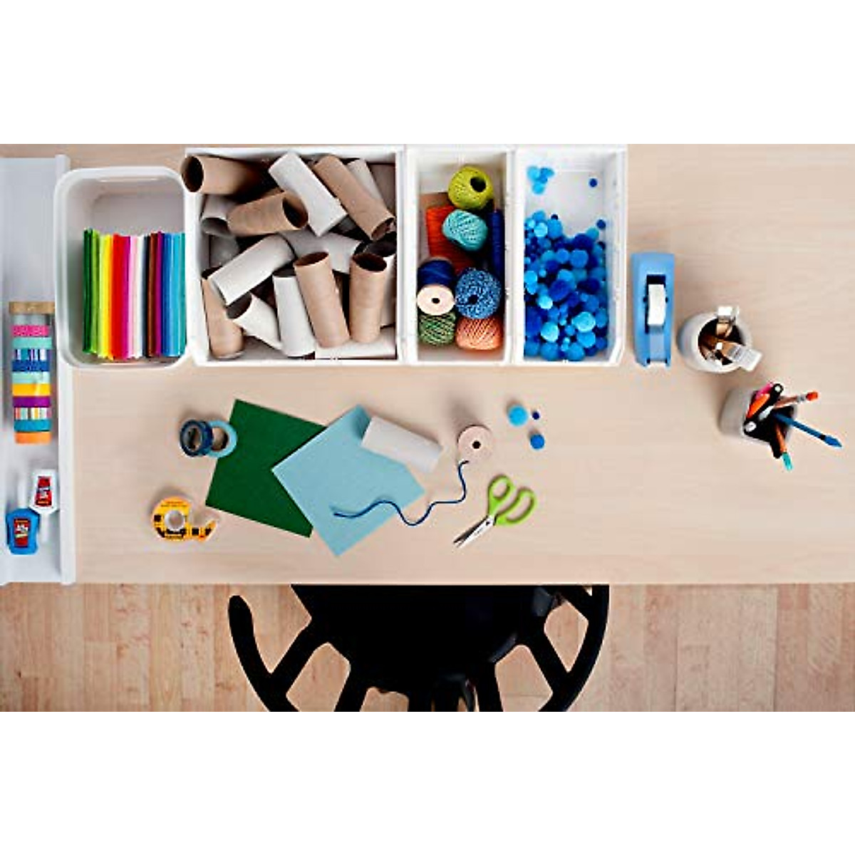 Scotch Double Sided Tape with Deluxe Desktop Tape Dispenser, 1/2 in x 900 in, 1 Dispenser and 6 Refill Rolls/Pack (665-6PKC40)