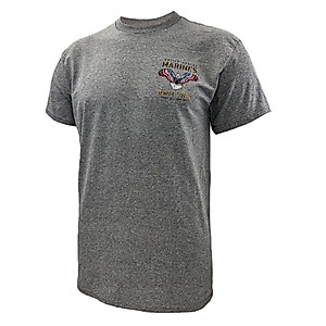 Armed Forces Gear Men's US Marine Corps Stars and Stripes T-Shirt- Official Licensed United States Marines Shirts for Men (Graphite, Medium)
