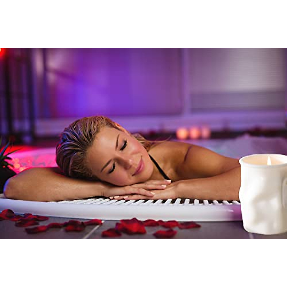 Lavender Candle, Candles Gifts for Women, Candles for Home Scented, Ceramic Natural Soy Wax Coconut Oil Wax Candles, 40 Hours Burning (Peach Oolong)