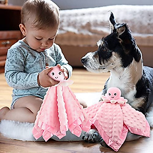 JARIFERR Baby Security Blanket Loveys for Baby Snuggle Toy Plush Octopus Stuffed Animal Baby Gifts for Girls and Boys Newborn