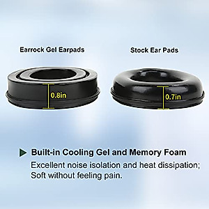 Gel Ear Pads Gel Seals for Sordin Supreme Pro X, Gel Ear Cushion Silicone Earmuff Ear Hygiene Kit Compatible with Sordin Supreme Active Ear Muff Series 1 Pair