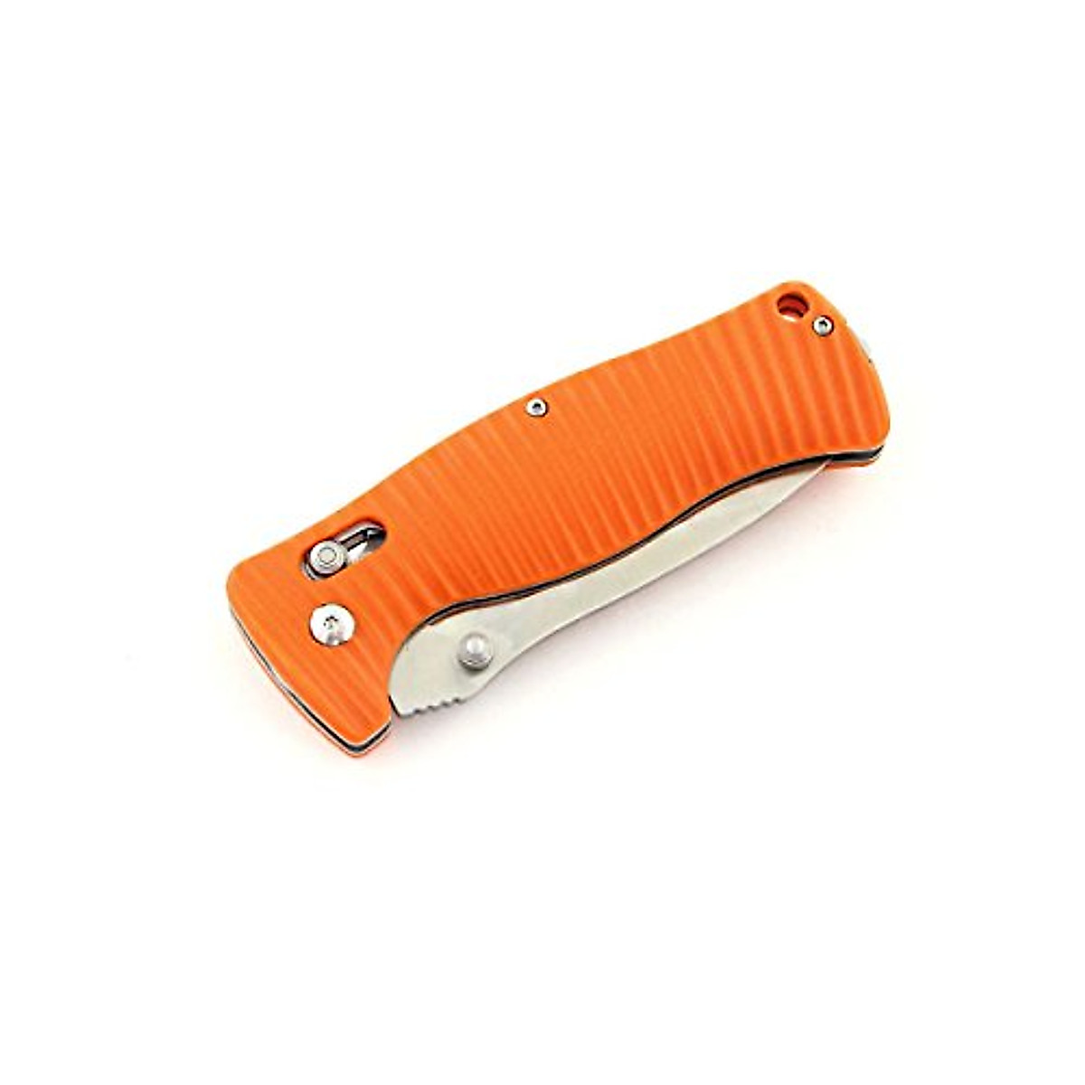 Ganzo G720-OR Tactical Pocket Folding Knife 440C Stainless Steel Blade G10 Anti-Slip Handle with Clip Fishing Hunting Outdoor Folder EDC Pocket Knife (Orange)