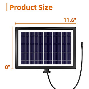 SUNAPEX 6W Replacement Solar Panel-Compatible with SUNAPEX 48 & 96 FT Soalr String Lights ONLY