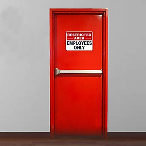 Restricted Area Employees Only Sign, Do Not Enter Sign, 10x14 Inches, Rust Free .040 Aluminum, Fade Resistant, Made in USA by Sigo Signs
