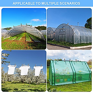 50 Pcs Garden Clips, 2.3 inch Greenhouse Clamps, Stainless Steel Greenhouse Clip for Netting, Heavy Duty Row Cover Clips with a Strong Grip for Shade Cloth or Plant Cover on Gardening Hoops karmiero