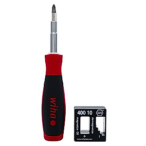 Wiha 77891 11inOne Multi-Driver with SoftFinish Handle & 40010 Magnetizer Demagnetizer