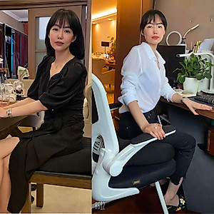 WSGJHB Car Booster Seat Cushion Posture Cushion Portable Breathable Mesh, Effectively Increase The Field of View by 12cm/ 4.7in, Ideal for Office, Home, Angle Lift Seat Cushions,Black