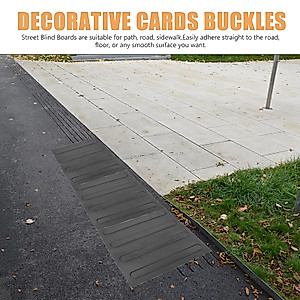 4pcs Tactile Paving Tiles Rubber Blind Road Bricks Patio Deck Tiles Outdoor Sidewalk Pad Walkway Floor Stickers for Pathway Garden Poolside Balcony