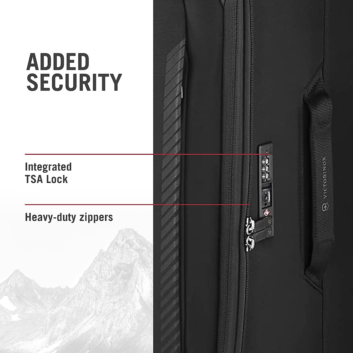 Victorinox Crosslight Large Softside Case - Large Travel Luggage with Spinner Wheels - Premium Traveling Essentials - Includes Foldable Pack Light Organizer - 74 Liter, Black