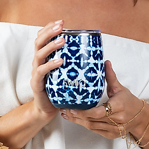 Swig 14oz Wine Tumbler | Insulated Wine Tumbler with Lid, Dishwasher Safe, Stainless Steel Wine Tumblers for Women, Insulated Wine Cups, Outdoor Wine Glasses, Travel Wine Glass (Bombshell)