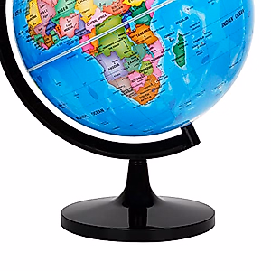Exerz 12" World Globe - Political Map Educational Globe - DIY Self Assembled School Globe for Classroom
