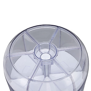 KWQBHW 6 Grid Rice Dispenser Rotating Food Grain Storage Container Large Capacity Cereal Bucket Beans Cereal Container for Kitchen Organization(Small)