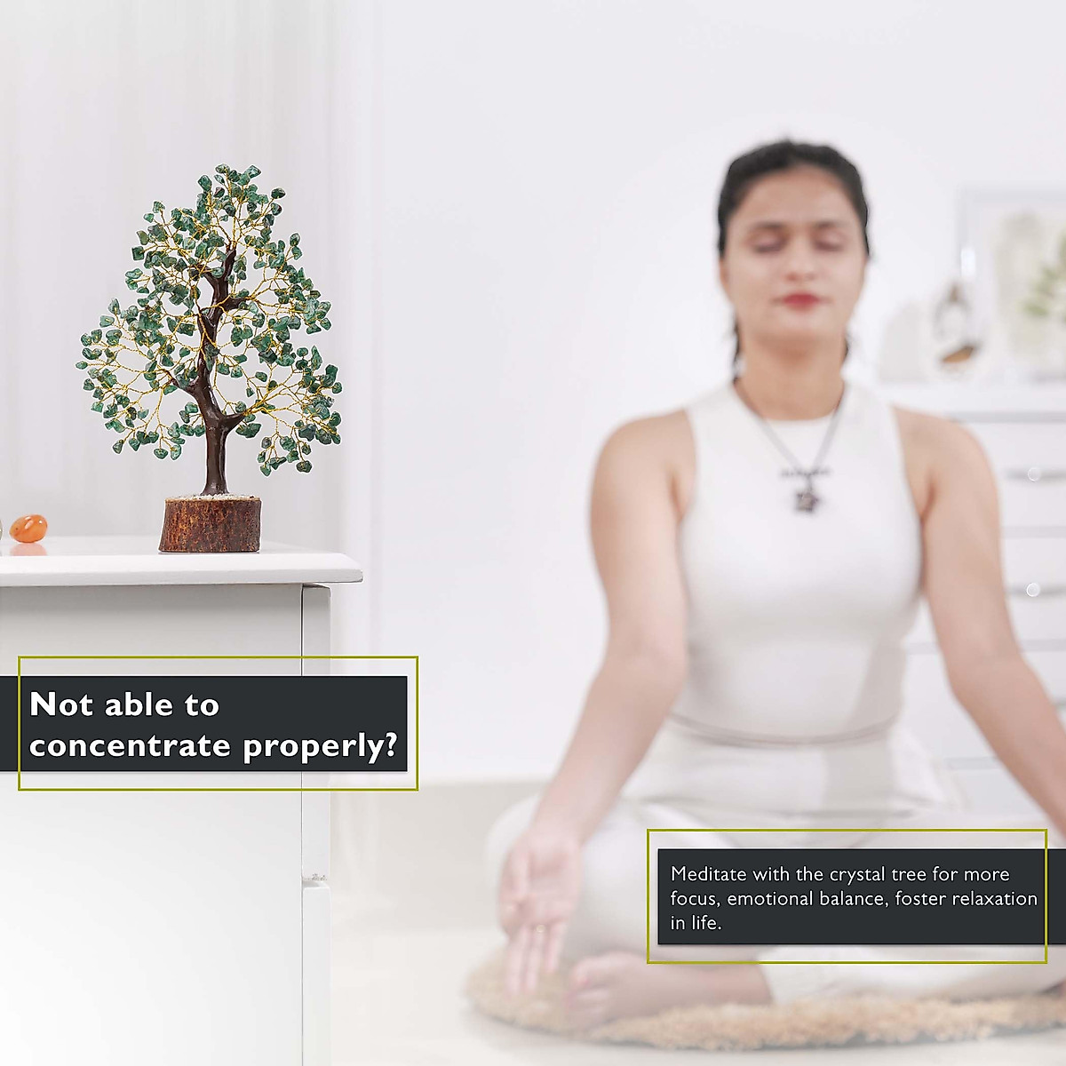 FASHIONZAADI Aventurine Crystals, Crystal Tree of Life, Gemstone Tree, Feng Shui Money Tree, Chakra Crystals, Energy Crystals, Gem Tree, Chakra Decor, Reiki Gifts