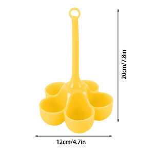 5 Holes Egg Cooker, Heat-resistant Silicone Egg Boiler Egg Tray BPA Free With Handles Egg Rack Egg Steam Cup Warming Tray Kitchen Gadgets For Eggs Boiling