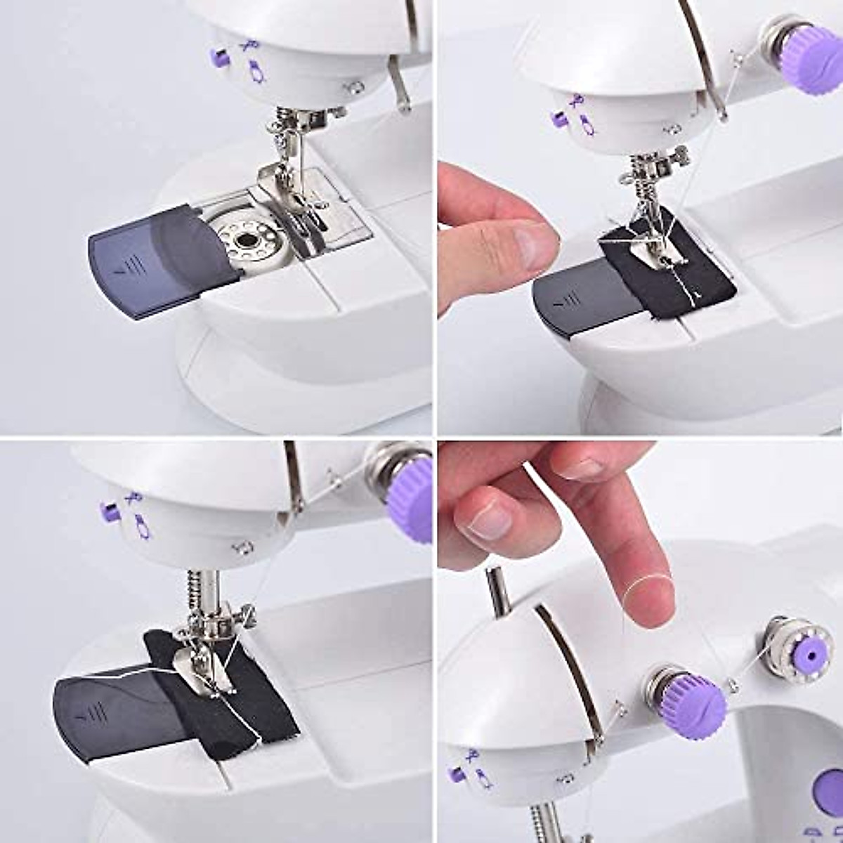 Mini Sewing Machine, Portable Sewing Machine for Beginners Adult, Electric Crafting Speed Crafting Mending Machine Electric Overlock Sewing Machines for Sewing of Silks, Denim, Wool, Leather