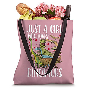 Dinosaur Just a Girl Who Loves Dinosaurs Brachiosaurus Tote Bag