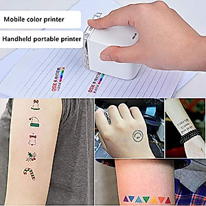 Mini Removable Handheld Color Printer(MBrush) USB Wireless Bluetooth Portable Printer Office Label Machine Logo Color Printer (Printer)