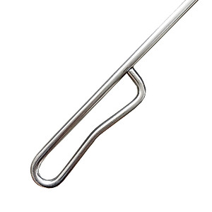 GRILLJOB BBQ Grill Charcoal Ash Poker - 20 in Stainless Steel 304 Charcoal Ash Poker Stick, Lid Lifter Grill Grate Lifter, Outdoor Camping Tool Accessory