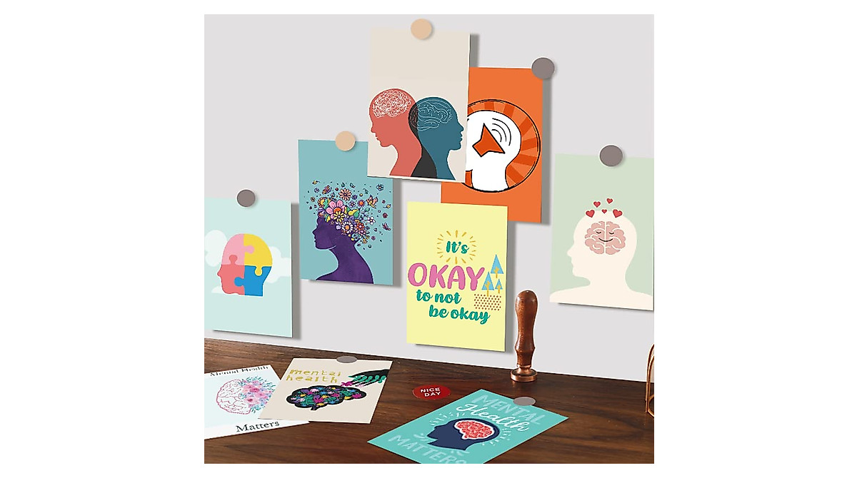 Mental Health Awareness Wall Collage Kit - Inspire & Decorate Your Space
