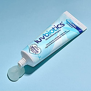 Luvbiotics Original Toothpaste with Probiotics & Xylitol Promotes Good Bacteria for Fresh Breath, Healthy Gums & Teeth. Free from SLS, Parabens, Artificial Colors, Flavors, and Sweeteners 75ml Tube