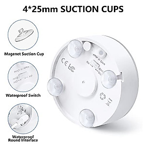 Vicalo Rechargeable Submersible Led Lights IP68 Waterproof Colorful WRGB Lights for Pool Pond Bathtub Hot Tub Spa Party Decor Radio Frequency Controlled, 1 Pack